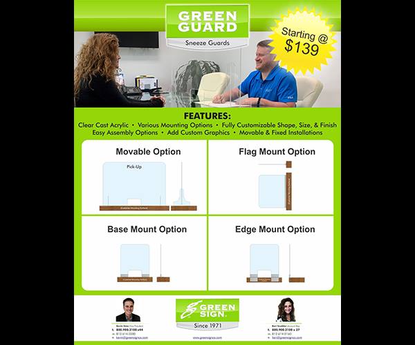 Green Guard Safety Signs & Sneeze Guards | Green Sign Company